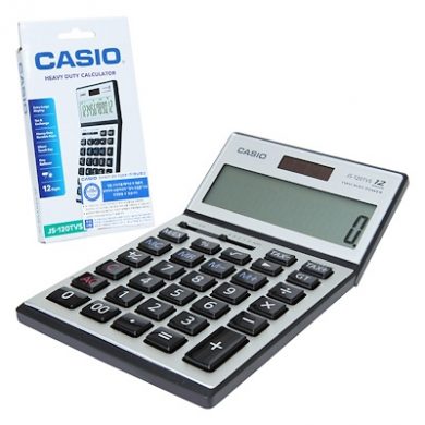 CASIO JS-120TVS-SR 商用型計算機 (可摺式) (12位) - 聯盟文具