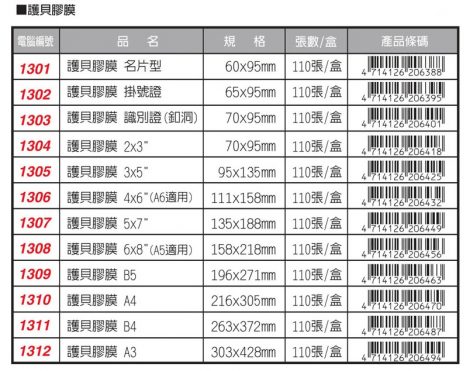 萬事捷 MBS A3 防靜電 護貝膠膜 (110入/ 80u) - 聯盟文具